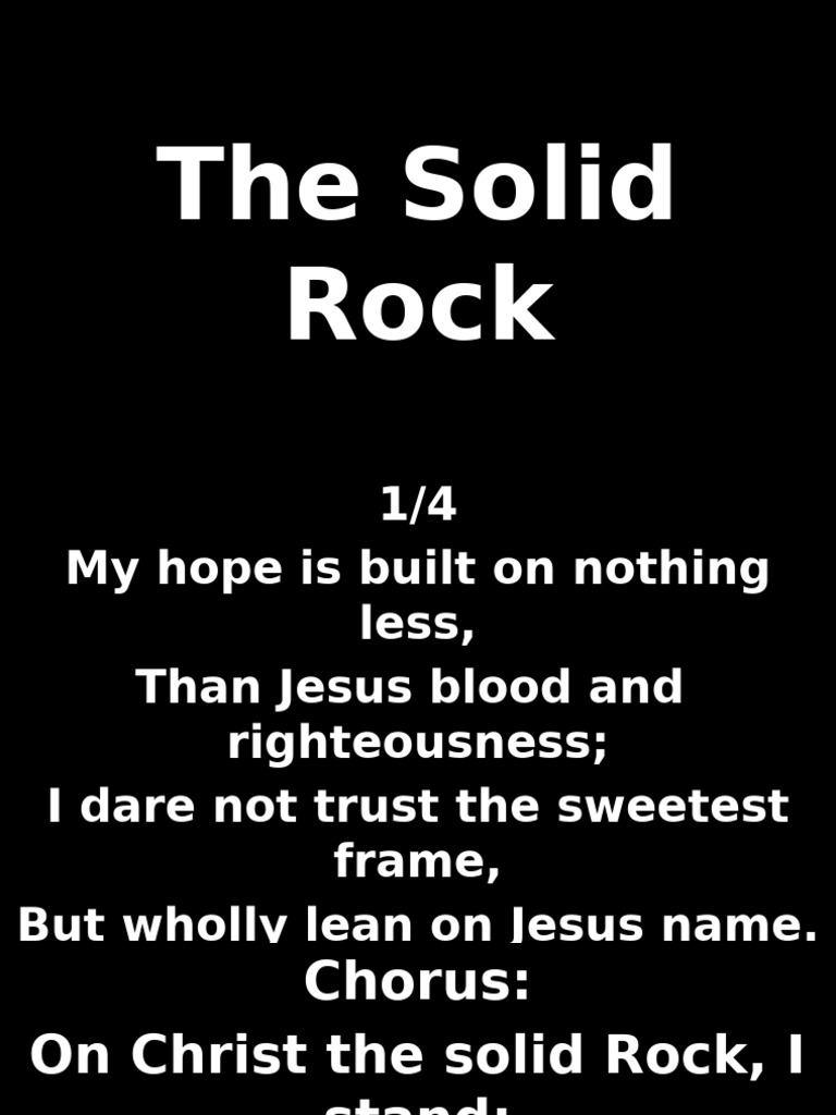 The Solid Rock | PDF