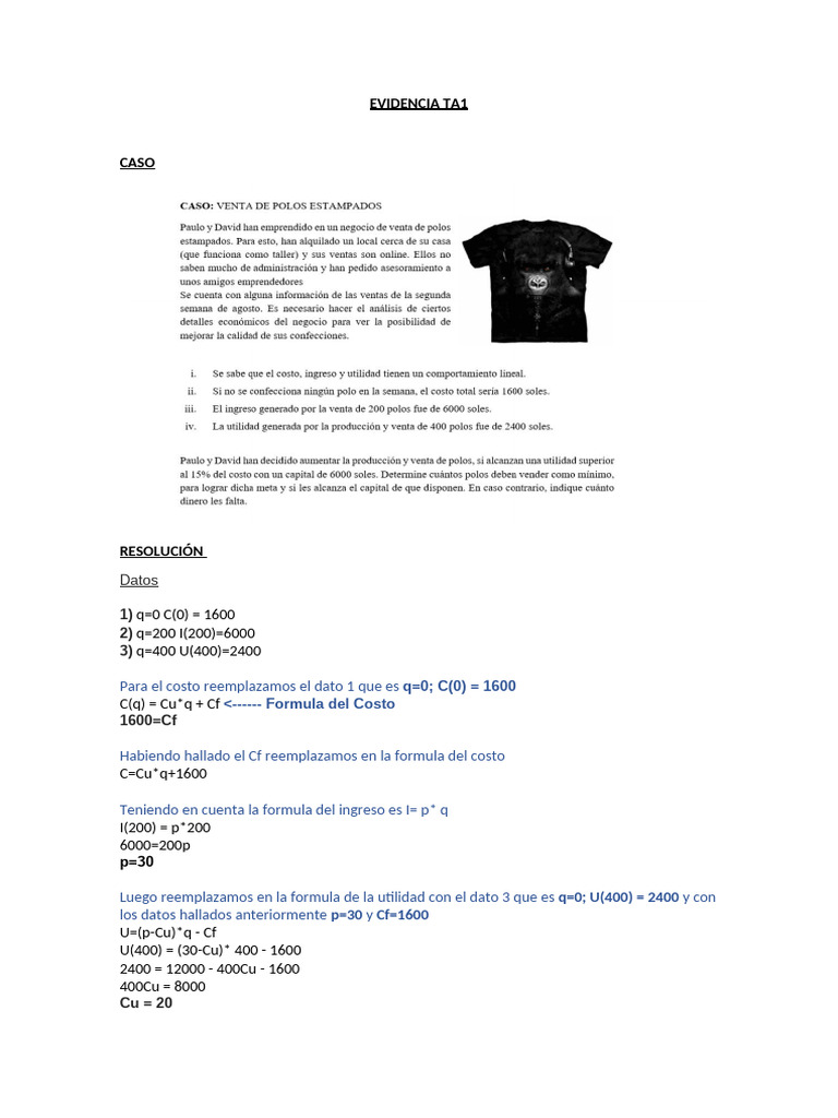 Evidencia TA1 Cristel Acosta | PDF