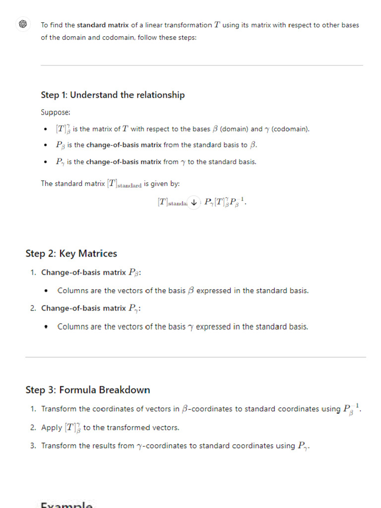 Verification of Linear Transformation | PDF