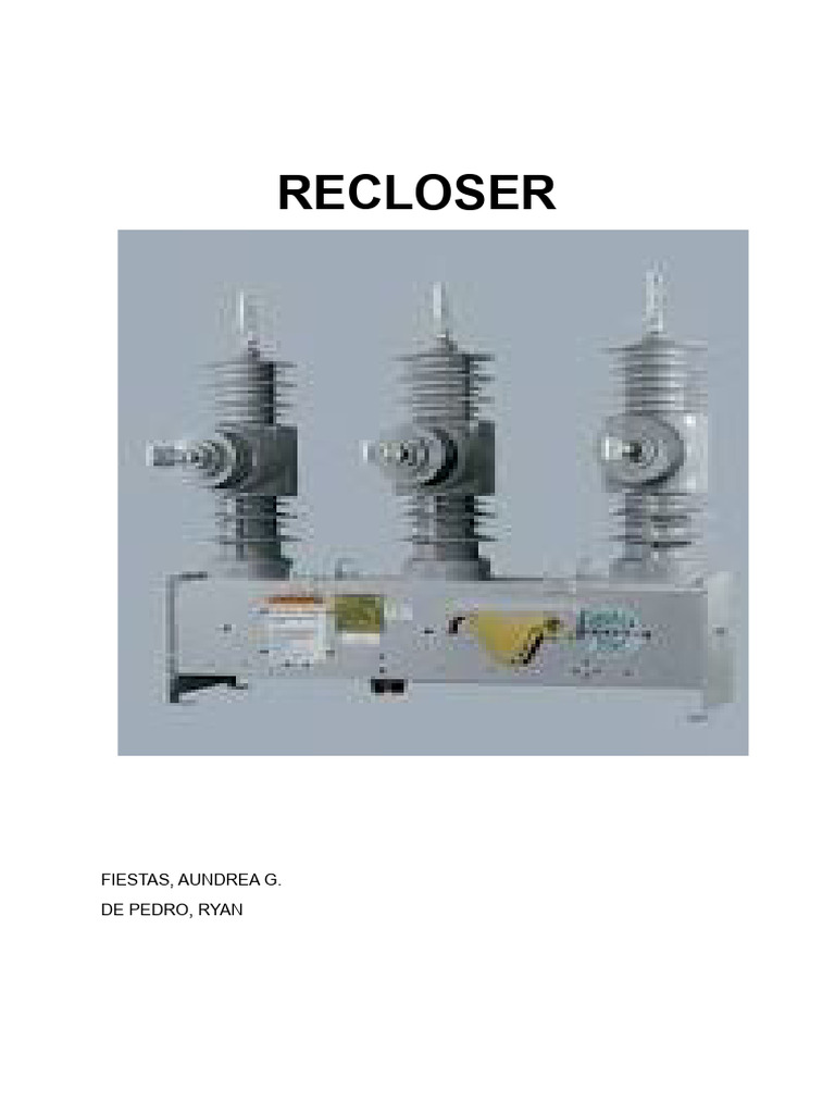 Recloser Narrative | PDF | Electrical Substation | Electrical Grid