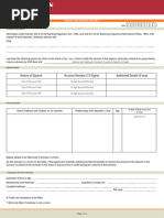 Nomination Forms For Add Nominee (Da1) | PDF | Deposit Account | Banks