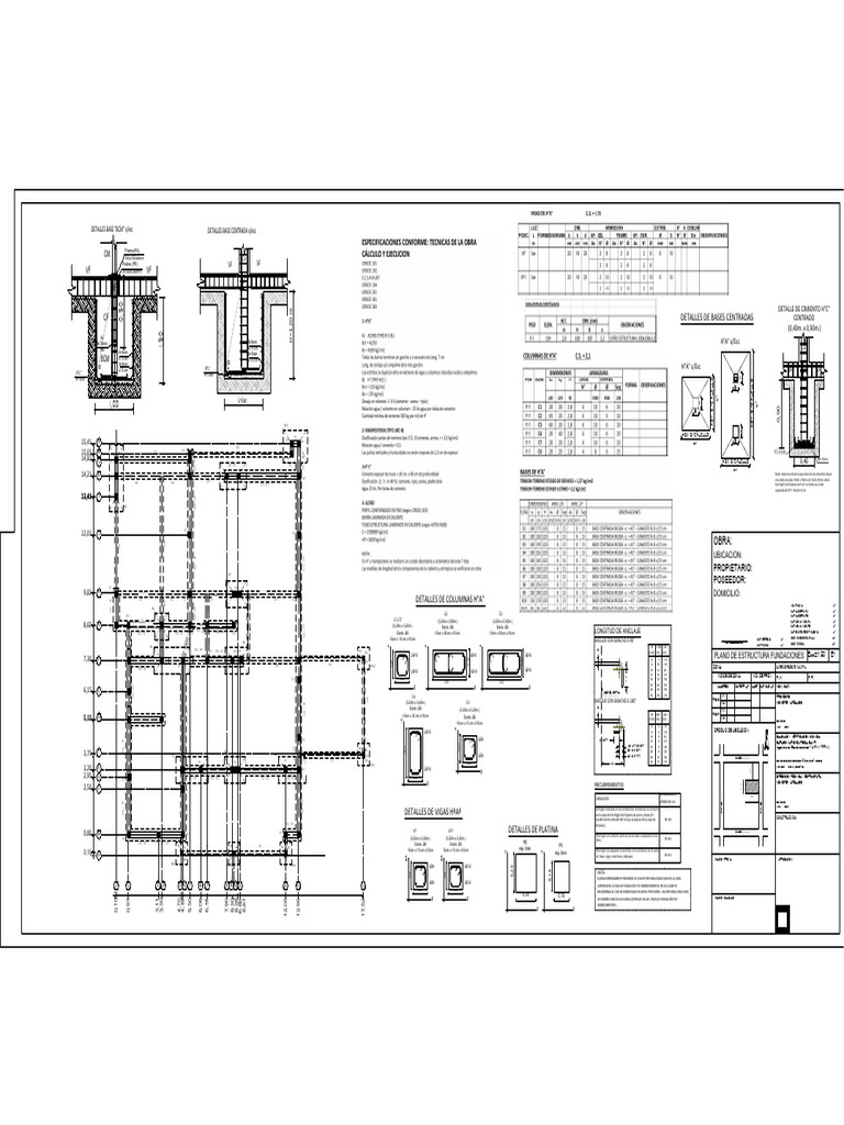 Martin Estructura Planta de Fundaciones | PDF
