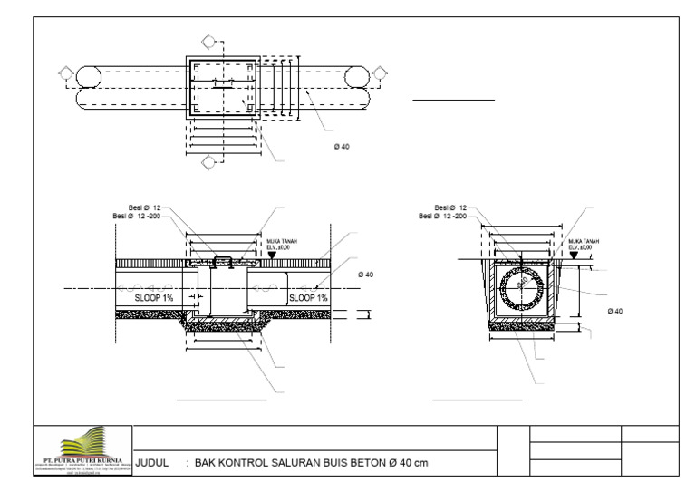 Detail Bak Kontrol Saluran Drainase | PDF