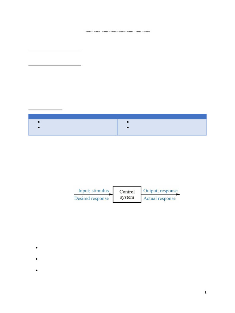 1.introduction To Control Systems | PDF | Feedback | Negative Feedback