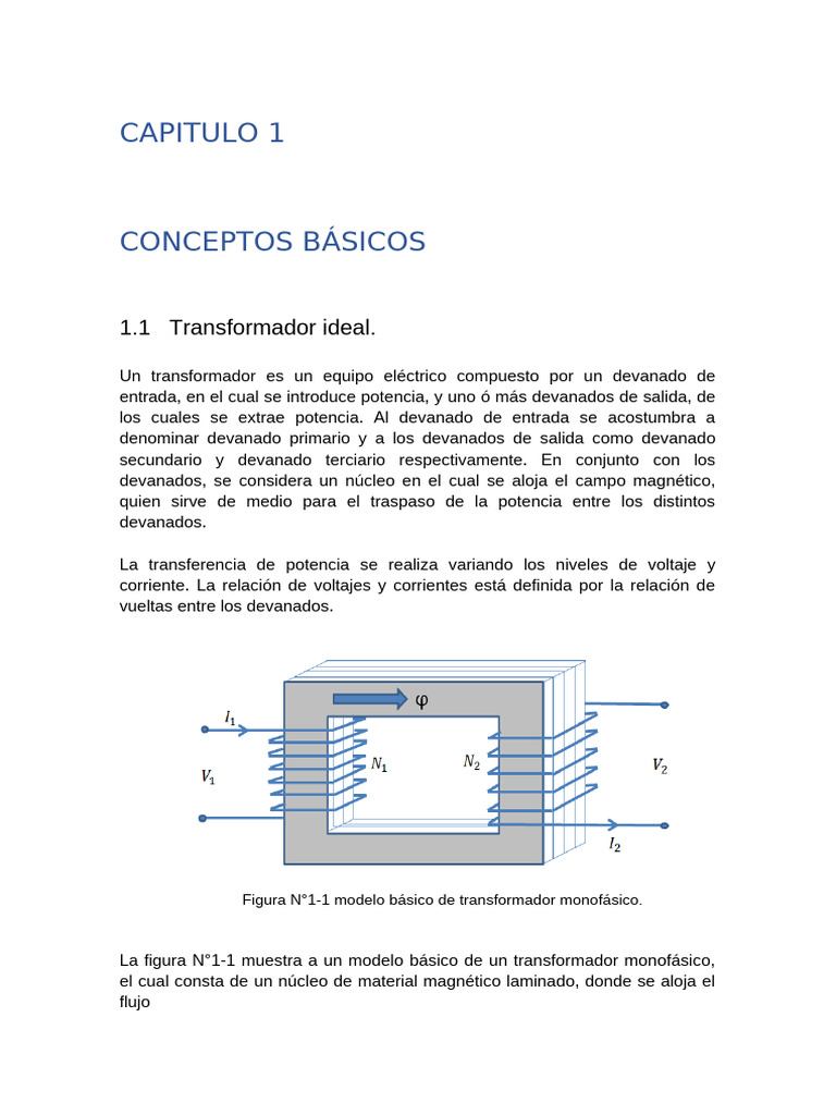 Curso Transformadores Parte II CAPITULO 1 | PDF | Transformador | Inductor