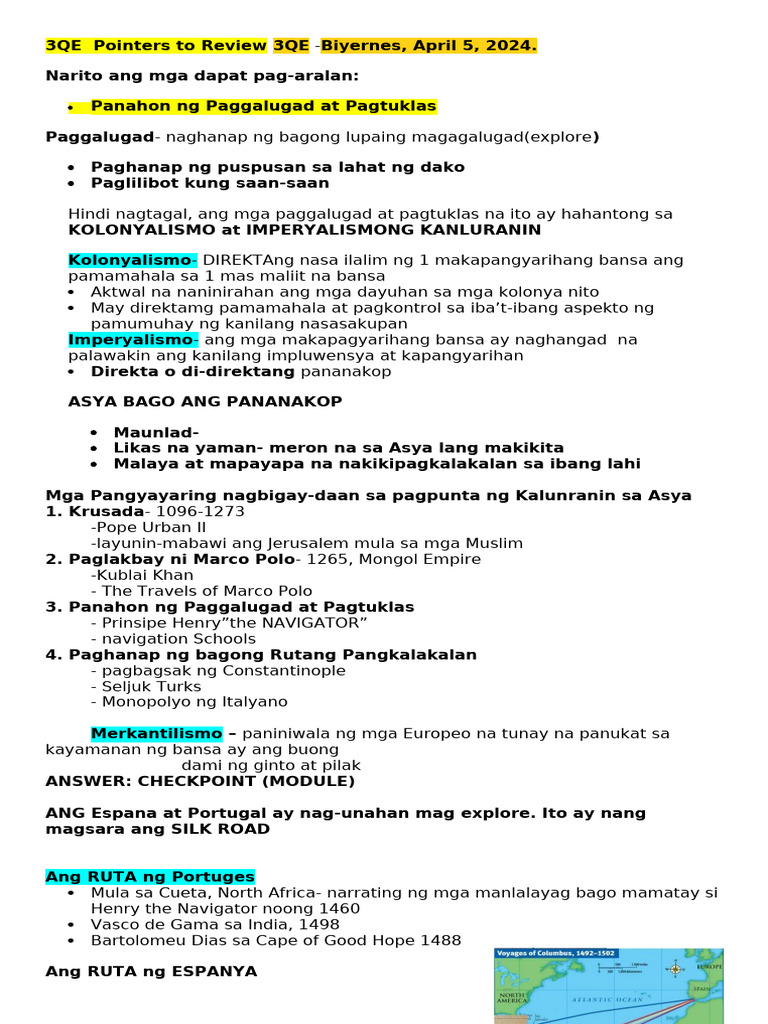 3QE Pointers to Review | PDF