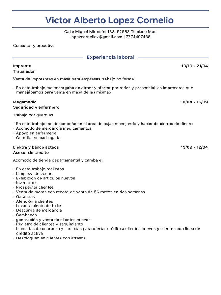 Mi CV | PDF