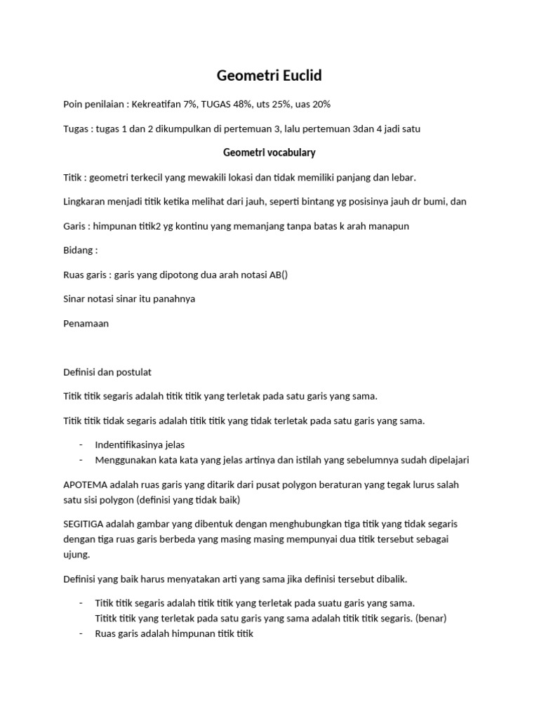 Geometri Euclid | PDF