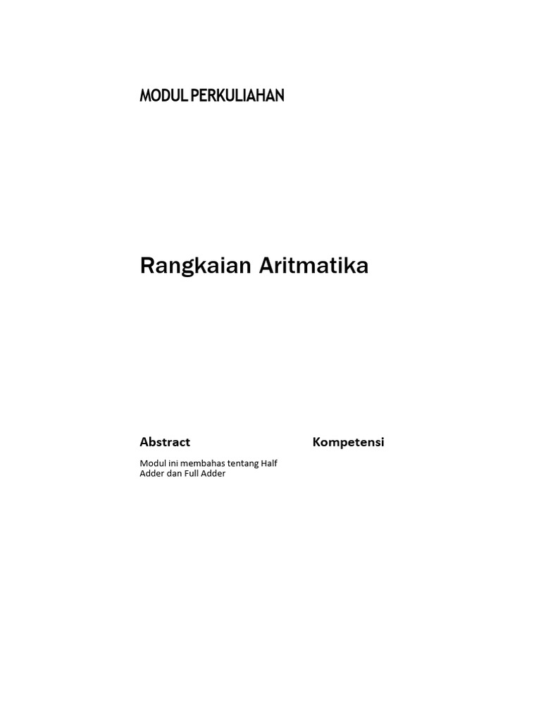 MODUL PERKULIAHAN - Sistem Digital - Sesi 10 | PDF