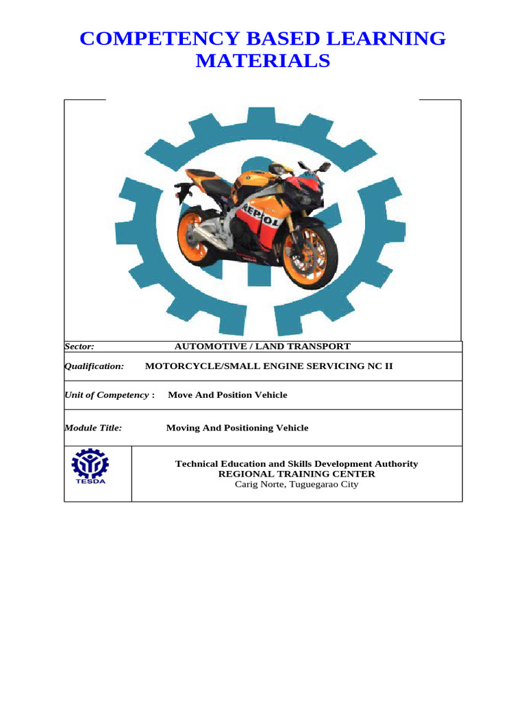 .CBLM Move and Position Vehicle Front Page | PDF