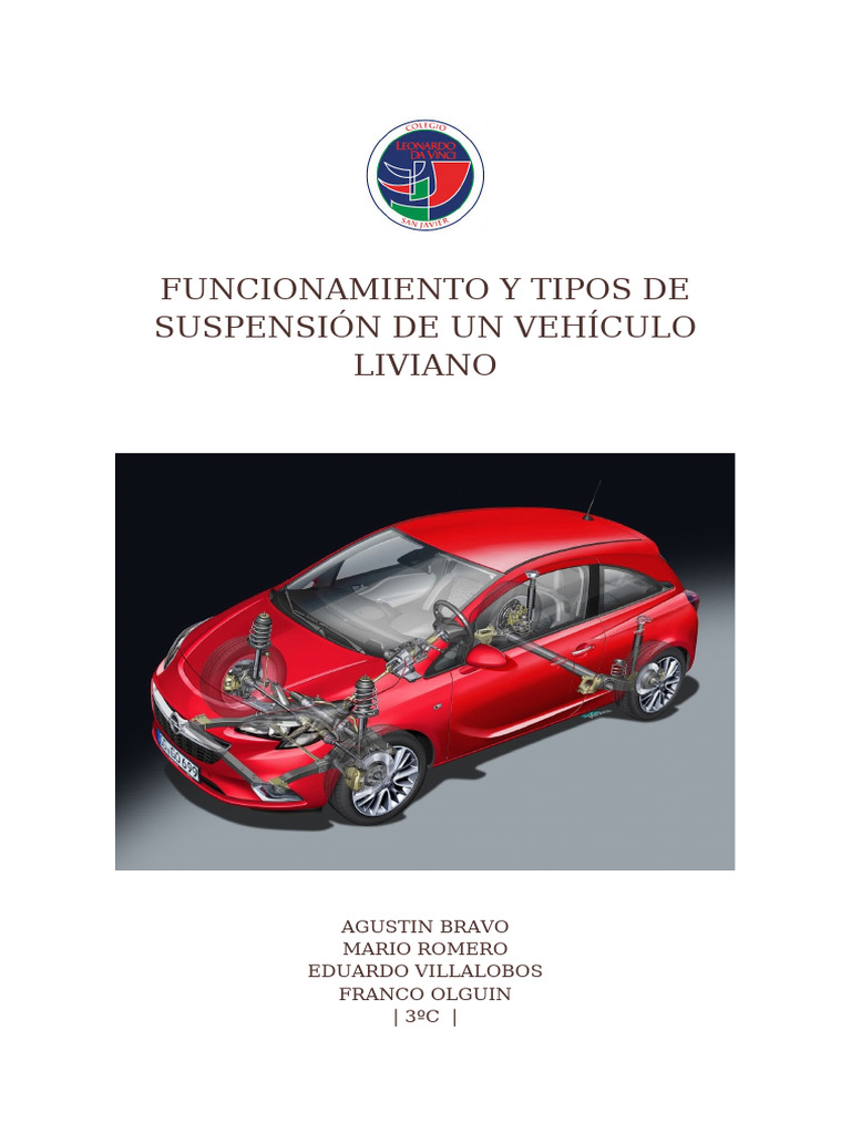 Funcionamiento y Tipos de Suspensiã N de Un Vehã - Culo Liviano | PDF ...