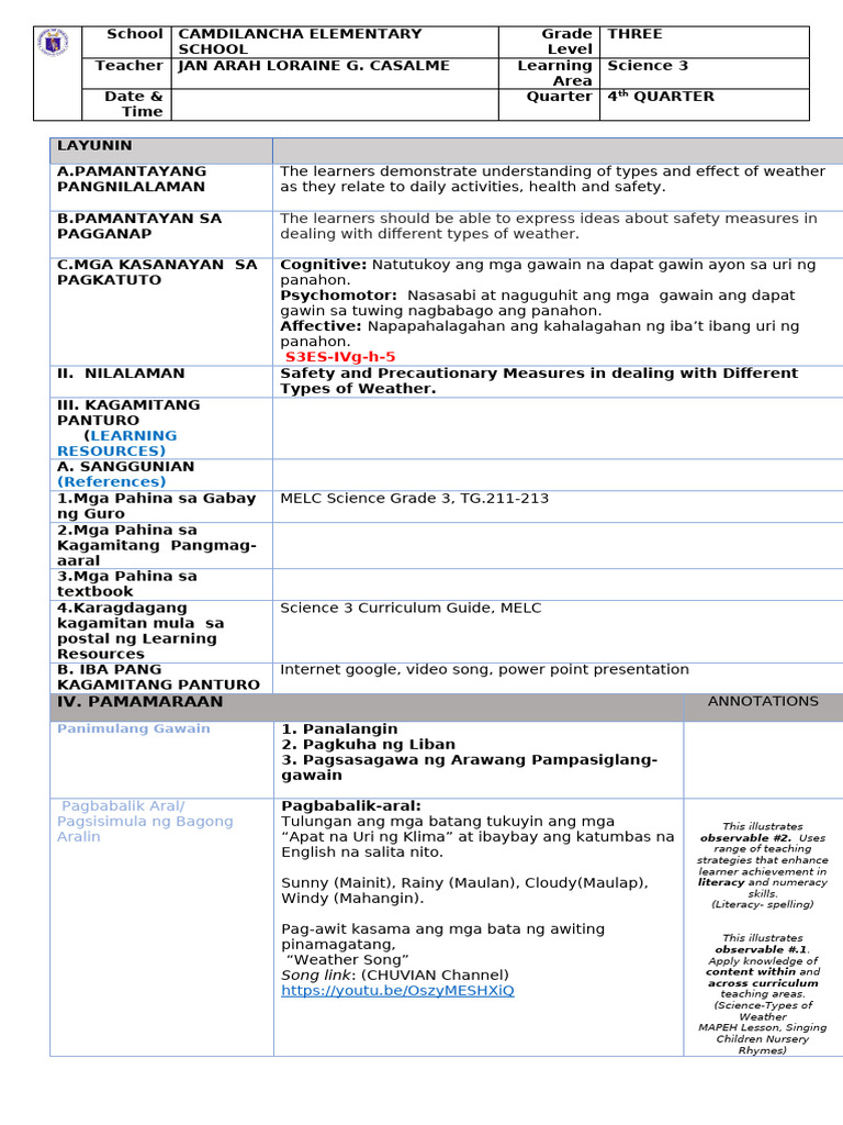 Science 3 COT - 4th Quater | PDF