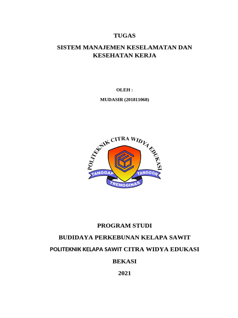 SMK3 Tugas Mudasir 201811068 - BPKS18B | PDF