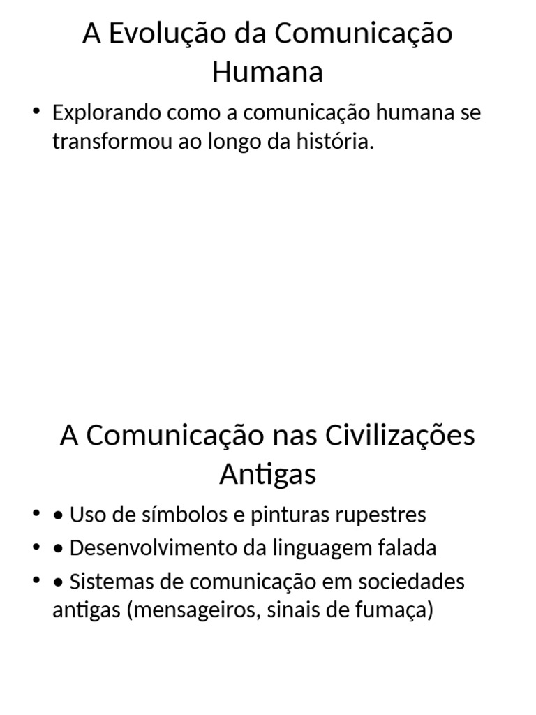 Evolucao_da_Comunicacao_Humana | PDF