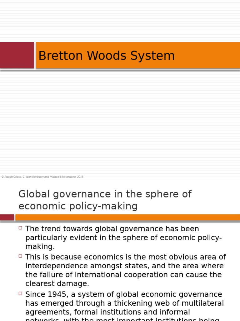 Bretton Woods System | PDF | Bretton Woods System | International ...