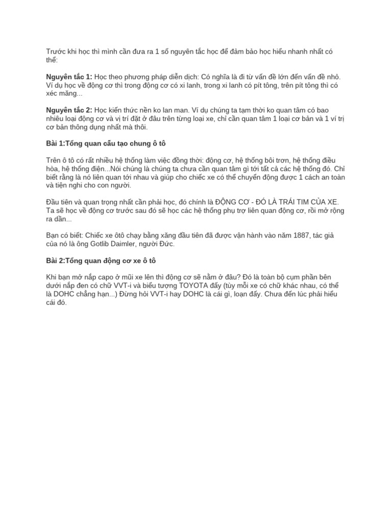Tong Quan Ve Oto Cac Chi Tiet Co Ban | PDF