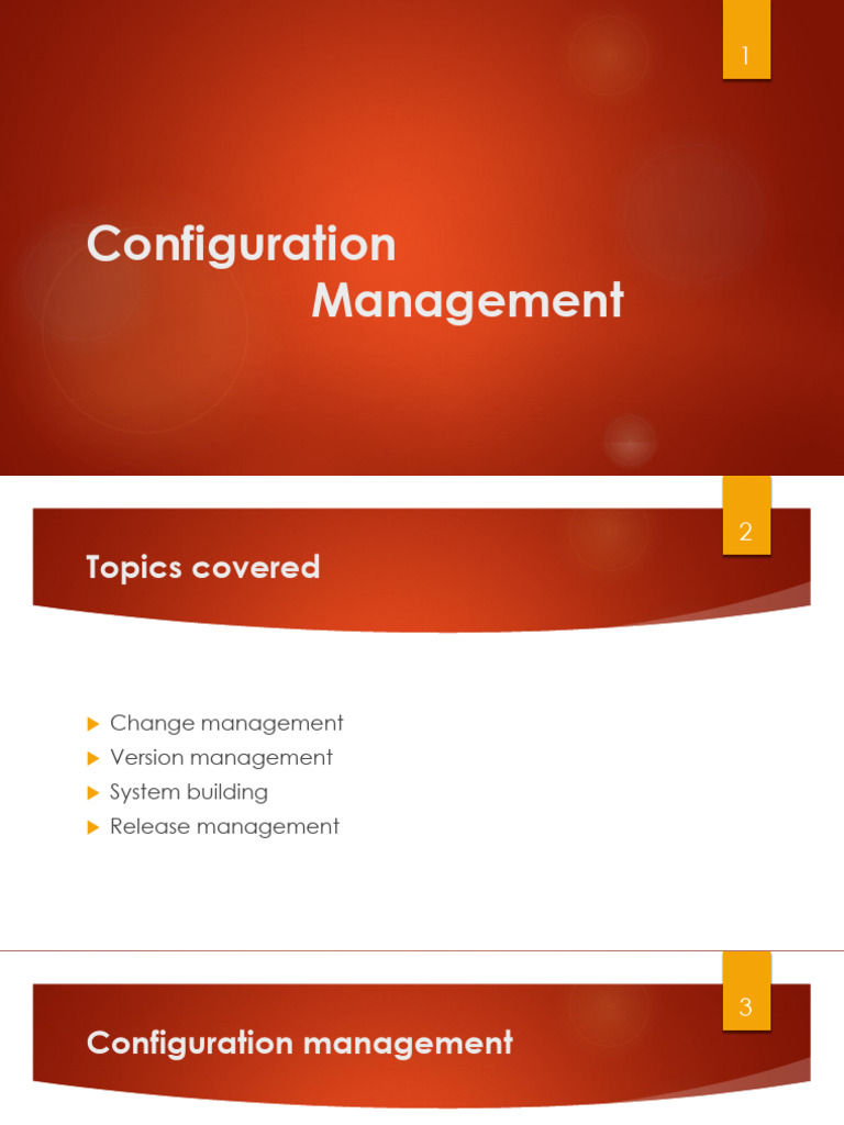 Lecture 7 - 8 Configuration Management | PDF | Version Control | Software