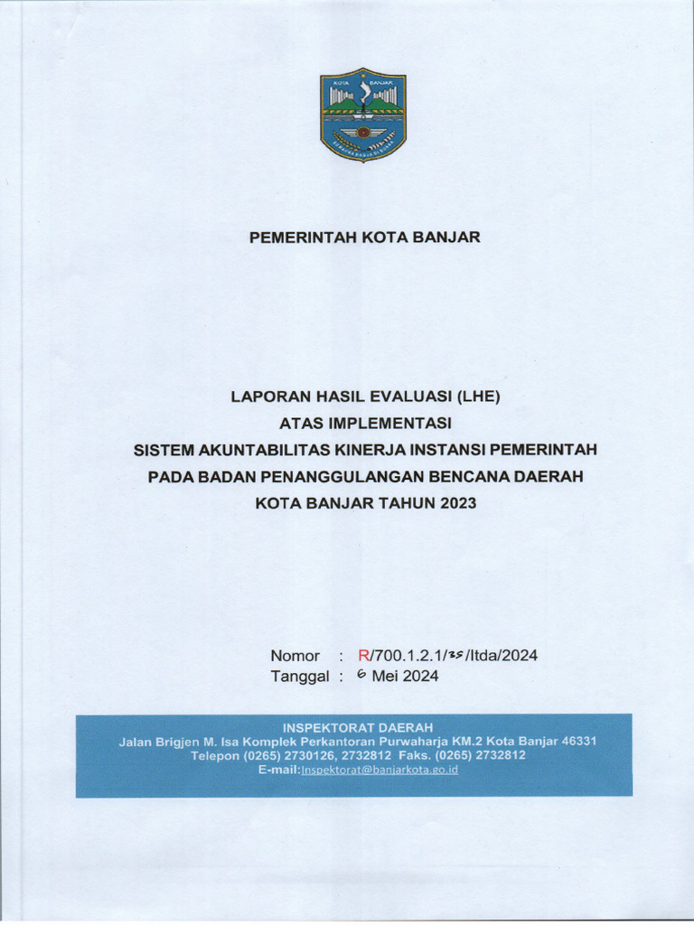 Lhe Akip Ta 2023 - BPBD | PDF