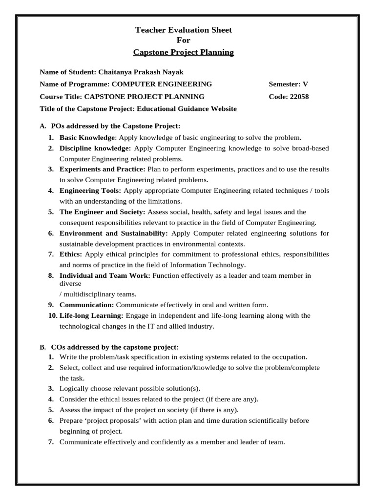 Teacher Evaluation Sheet | PDF | Engineering | Computer Engineering