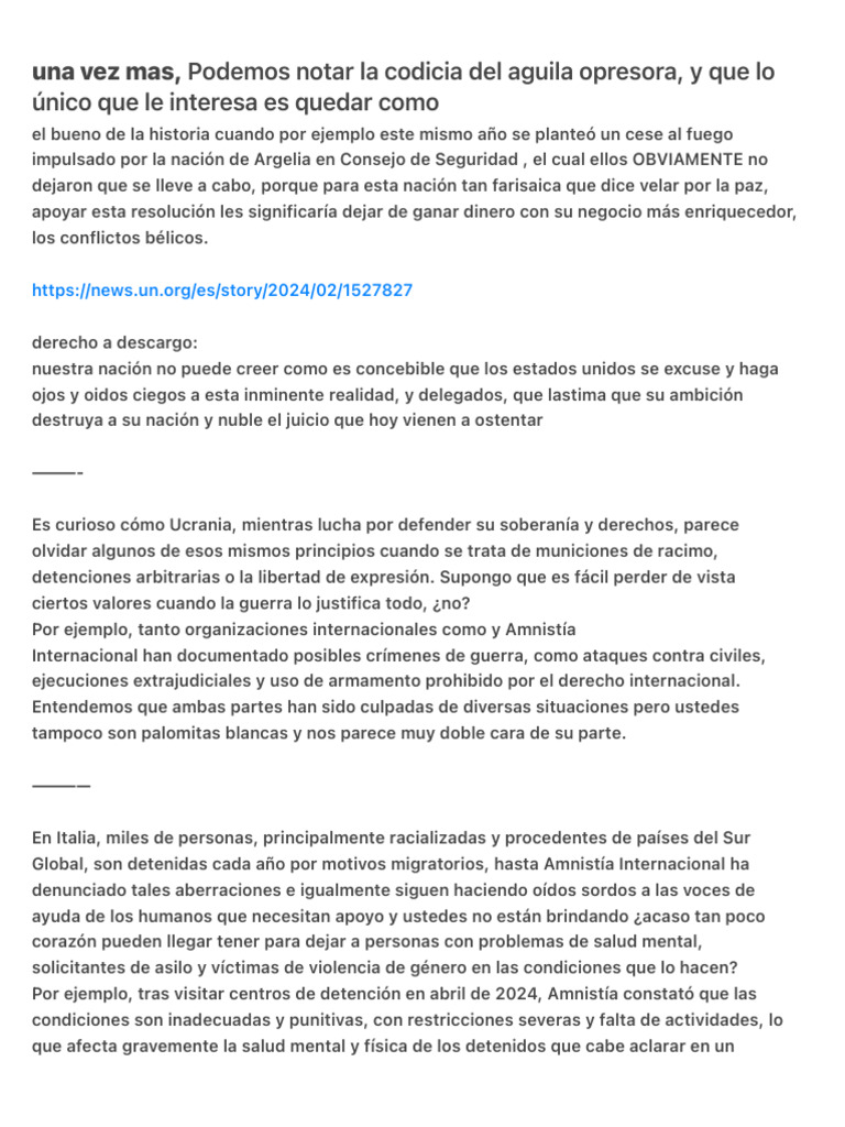 Una Vez Mas, Podemos Notar La Codicia Del Aguila Opresora, y Que Lo ...