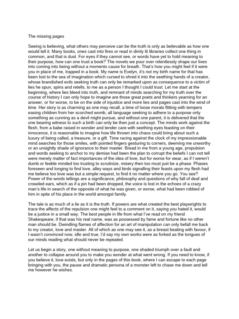the missing pages | PDF