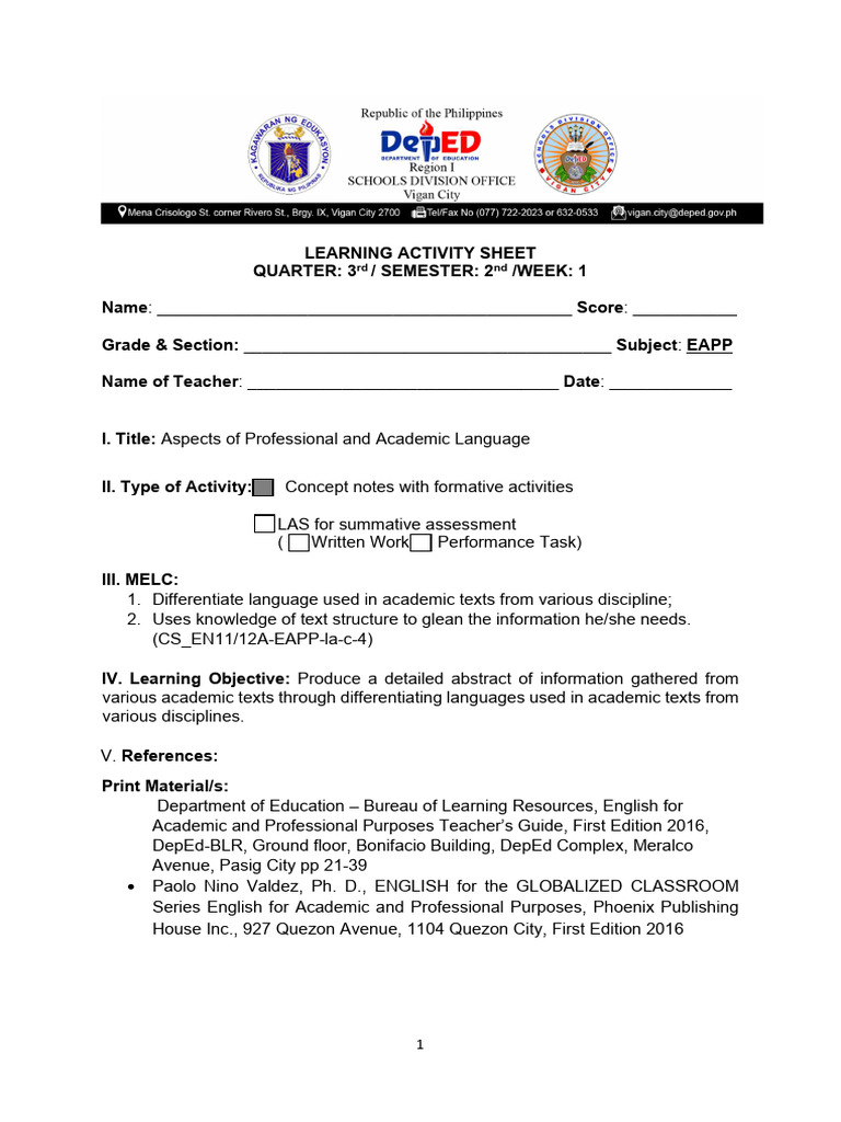 EAPP-Week-1-Concept-Notes | PDF | Gesture | Speech