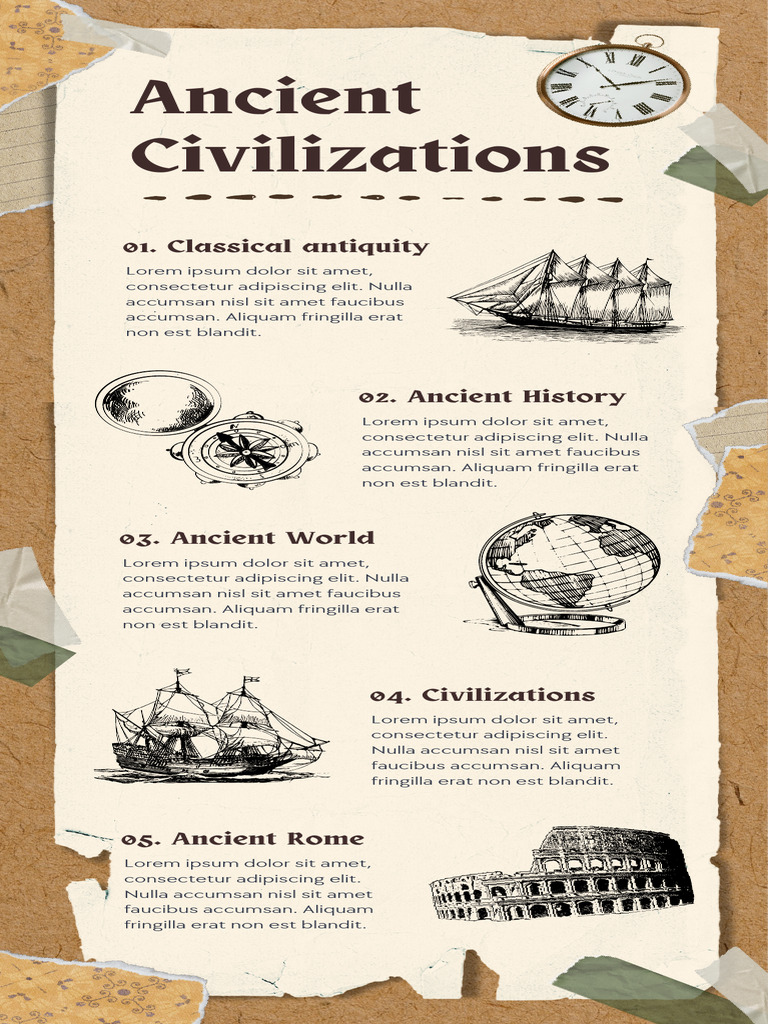 Brown and Cream Scrapbook Ancient History Infographic | PDF