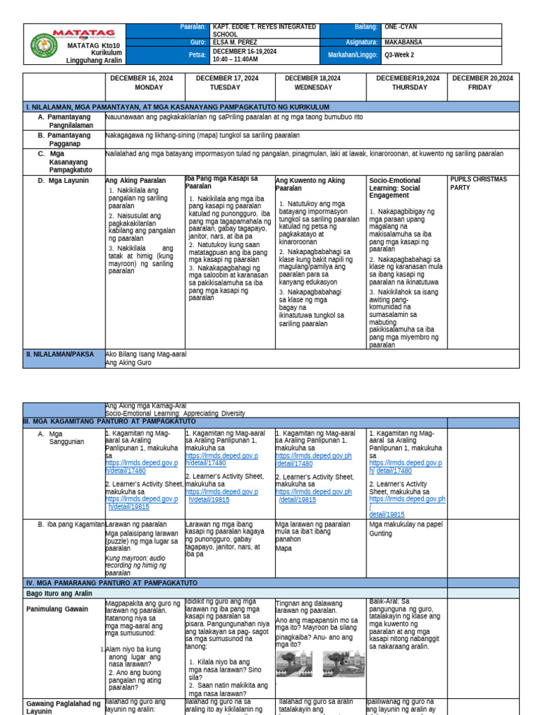WEEK-2-Q3-MAKABANSA-1 | PDF