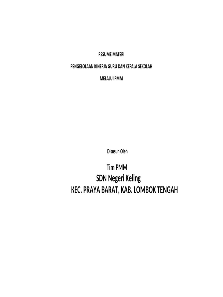Contoh Pengelolaan PMM | PDF