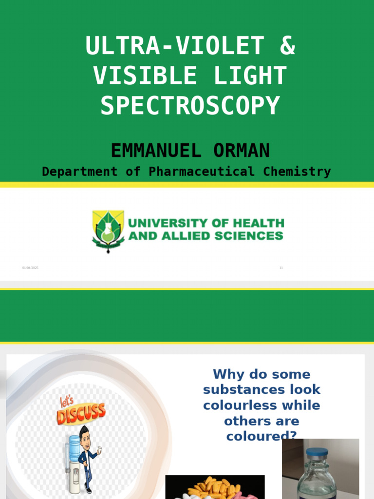 UV Visible Spectrophotometry | PDF | Electromagnetic Radiation | Ultraviolet–Visible Spectroscopy