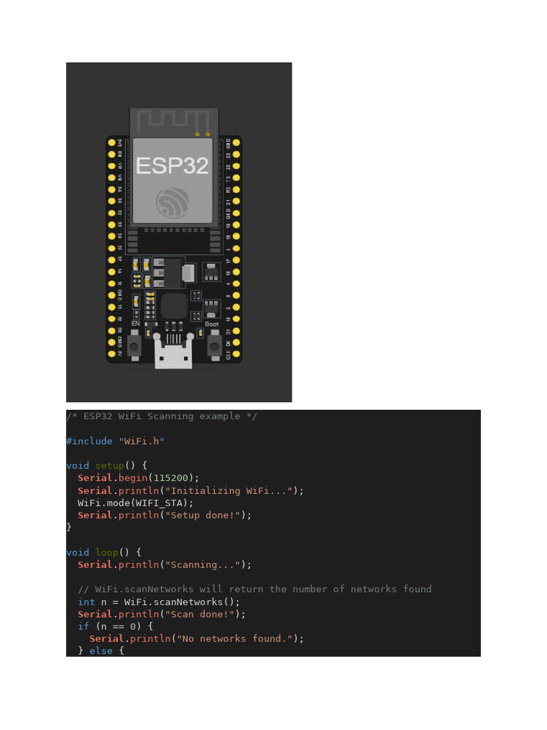 ESP32 WiFi Scanning example | PDF ESP32 WiFi Scanning example | PDF