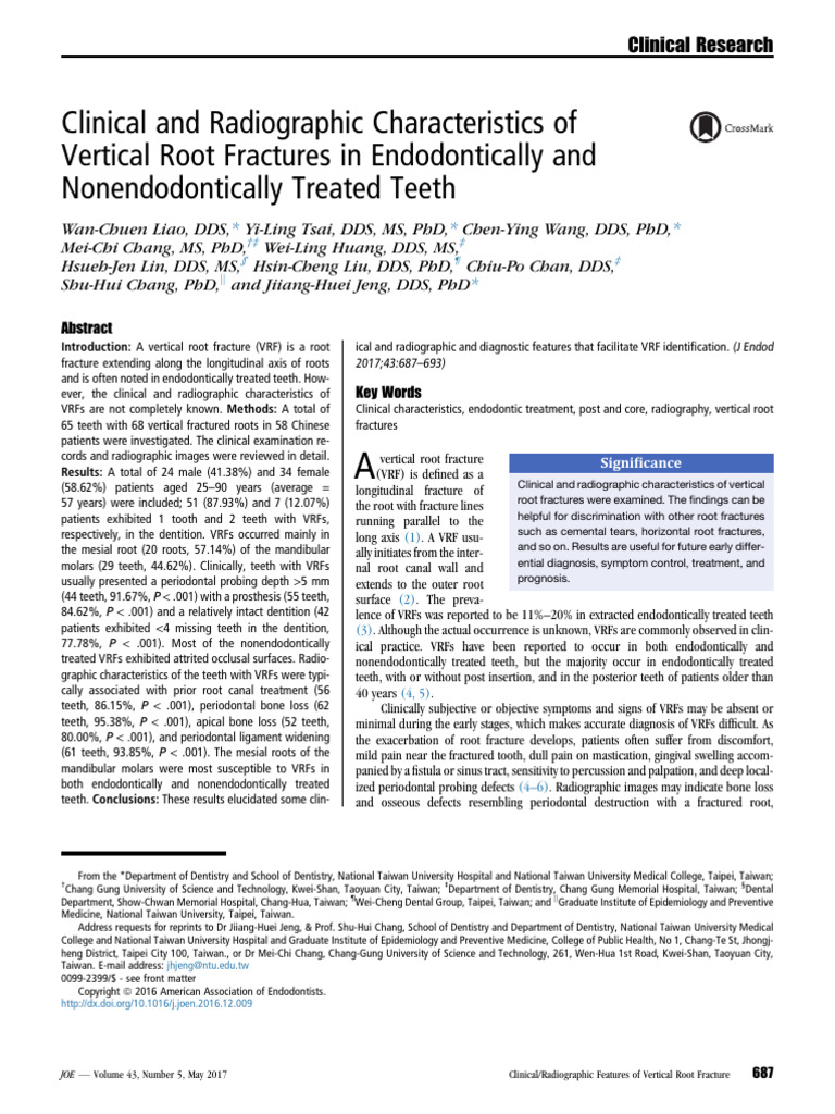 25 Liao. JOE. 2017 Clinical and Radiographic Characteristics of ...