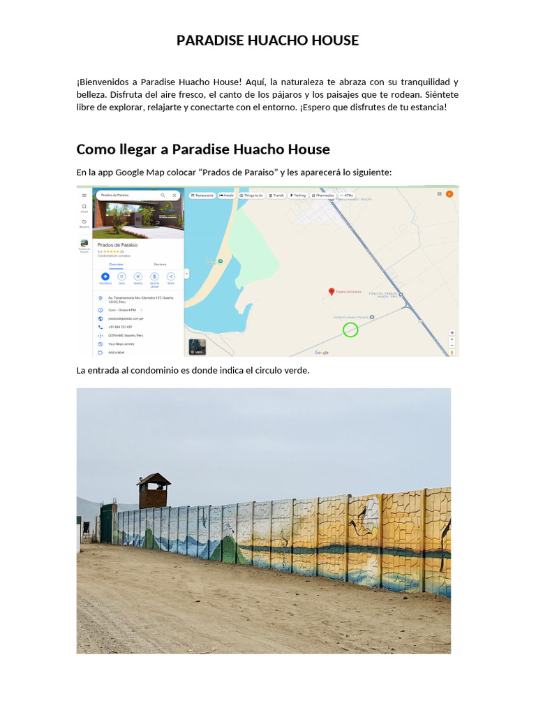 Bienvenida a Paradise Huacho House | PDF | Condominio