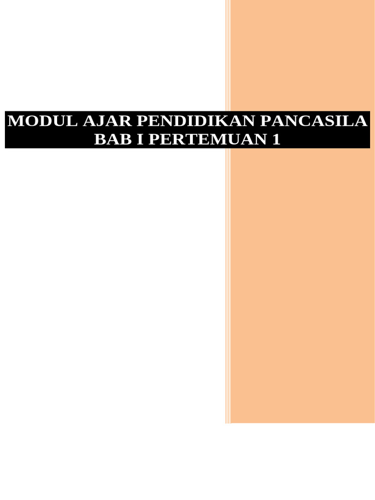 Modul Ajar Bab I Pertemuan 1 | PDF