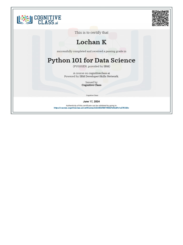IBM PY0101EN Certificate _ Cognitive Class (1) | PDF