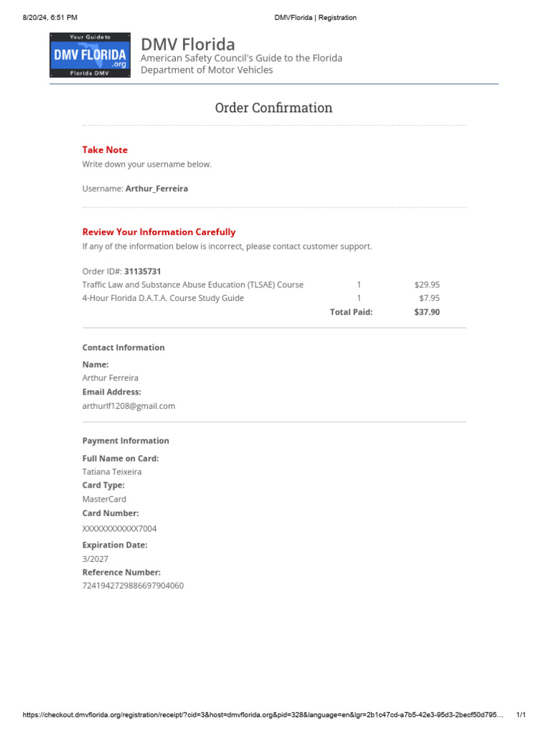 DMVFlorida - Registration | PDF