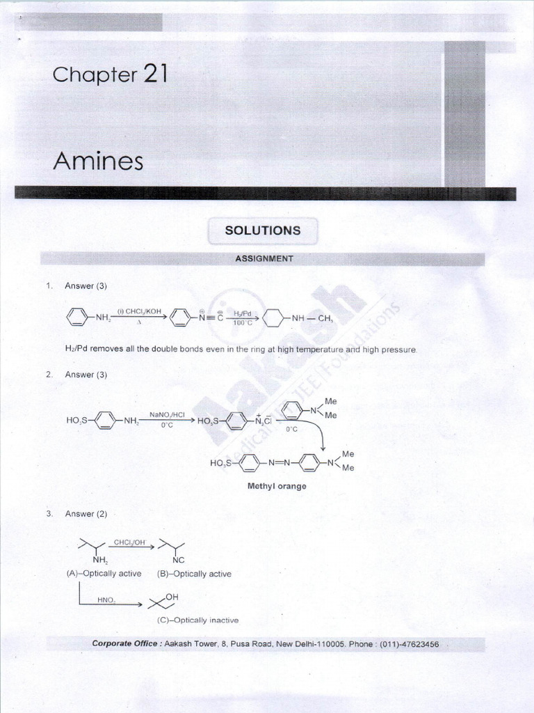 21. Amines_Solution | PDF