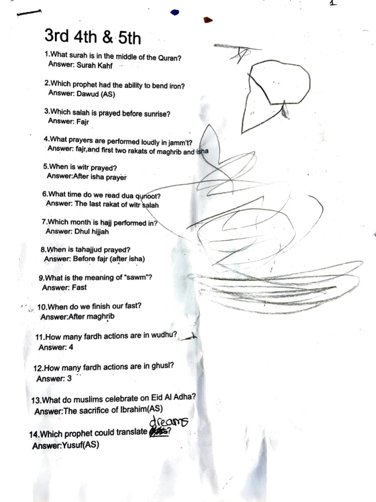 Islamic Knowledge Q&A Guide | PDF