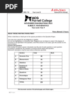 Grade6 Math Exam Answer Key | PDF