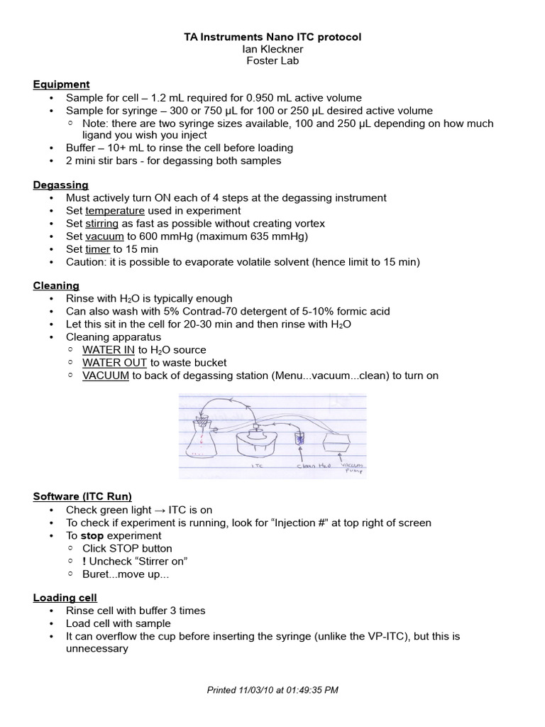 Protocol TA Nano ITC | PDF | Syringe