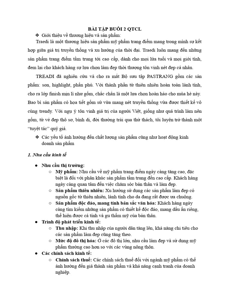 BÀI TẬP BUỔI 2 QTCL | PDF