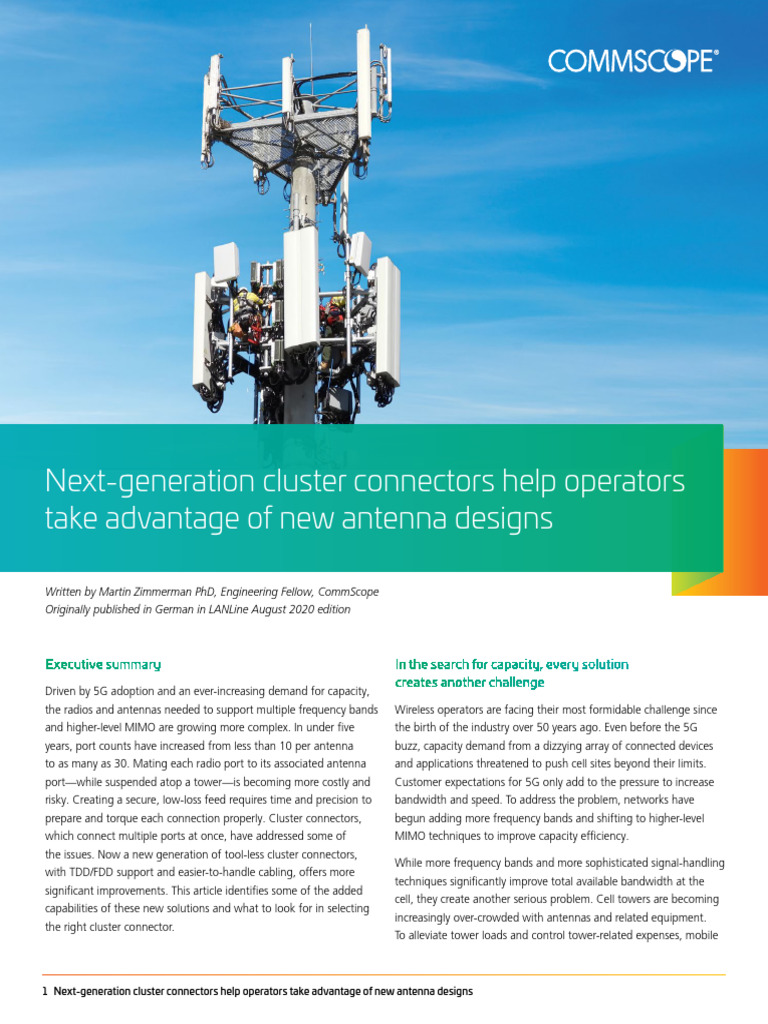 Article - Next-Gen Cluster Connector | PDF | Antenna (Radio ...
