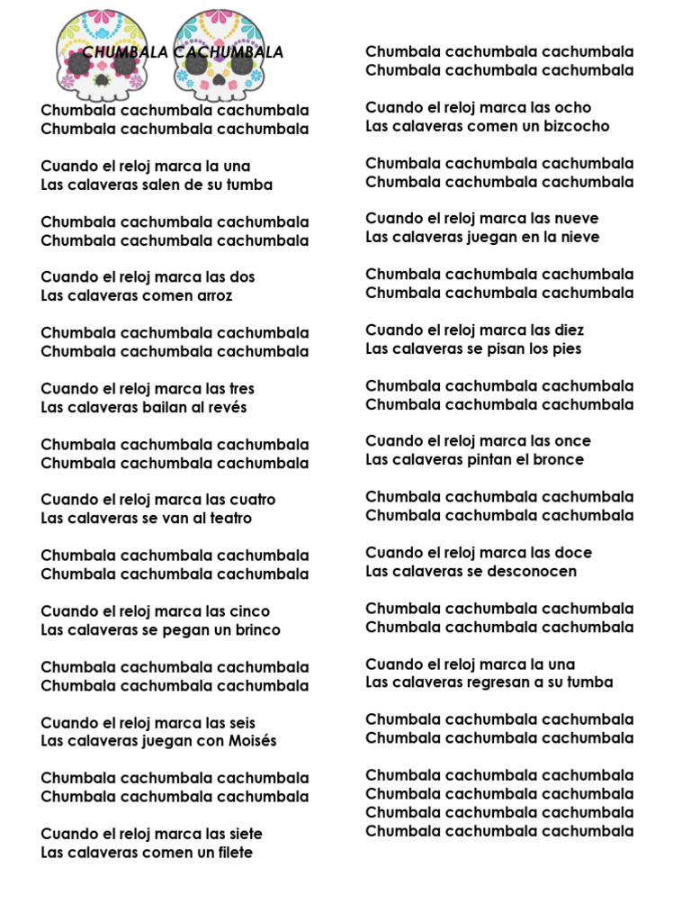 Chumbala Cachumbala - 062102 | PDF