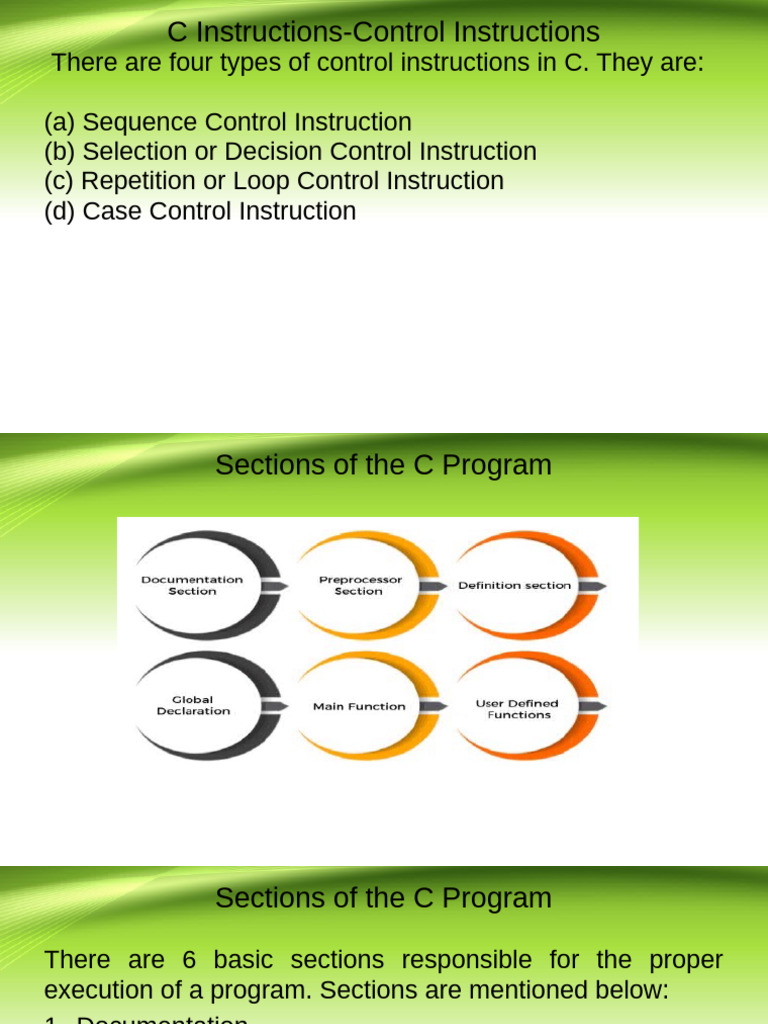 C Instructions-Control Instructions | PDF