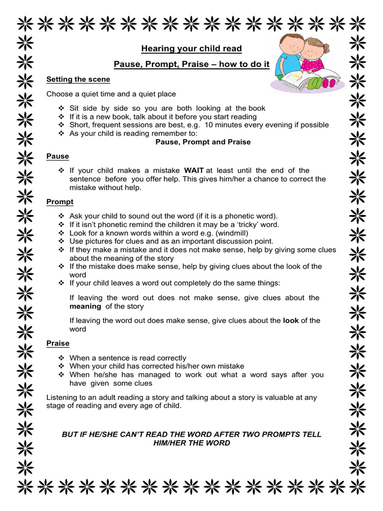 Hearing Your Child Read ks1 | PDF