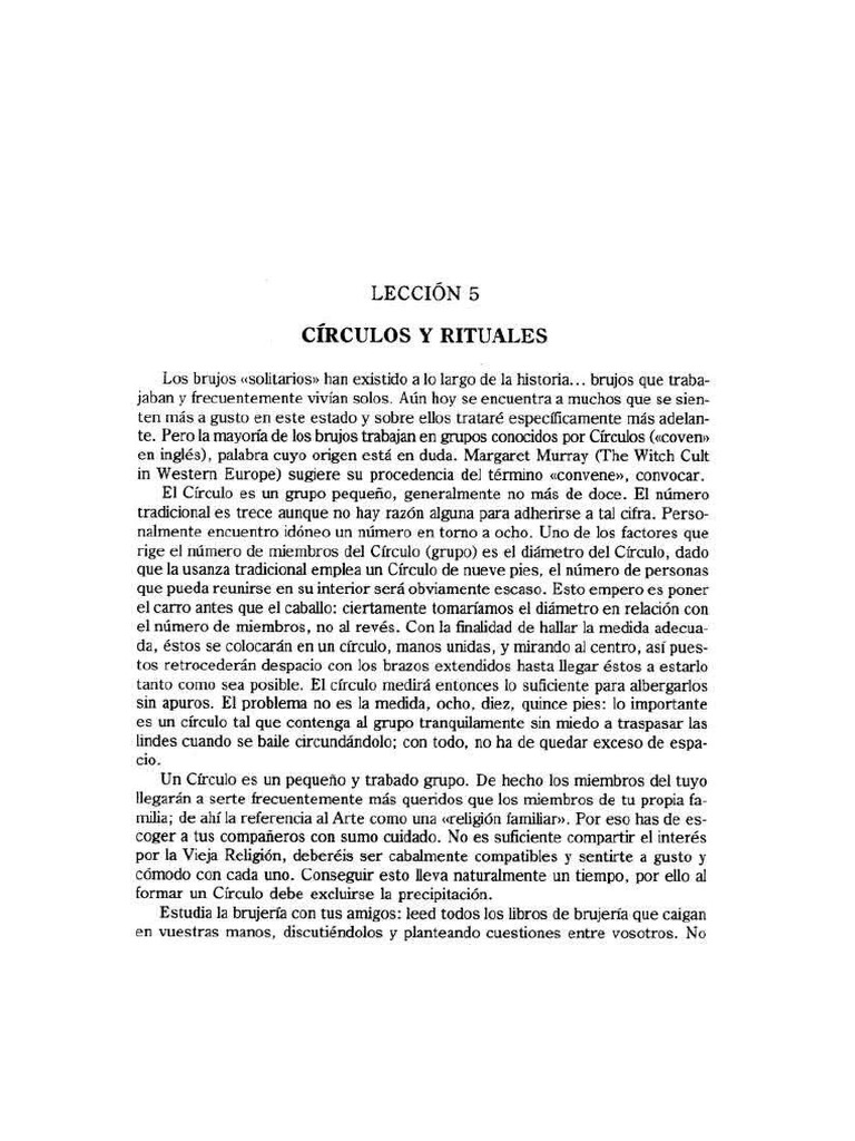 LECCI+ôN 5. C+ìRCULOS Y RITUALES | PDF