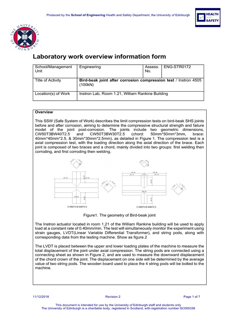 SSW - Bird-Beak Joint After Corrosion Compression Test - HZ | PDF ...