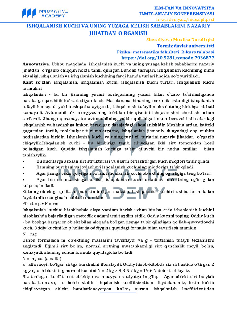 Ilm-Fan Va Innovatsiya 0702 | PDF