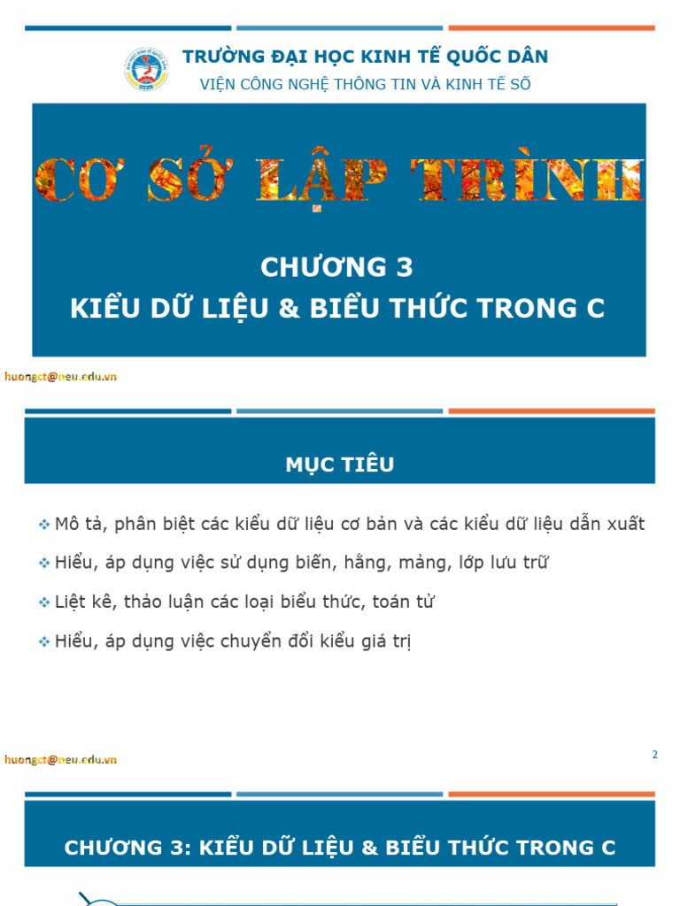 Chuong 3-Cac Kieu Du Lieu Va Các Toán T Trong C | PDF