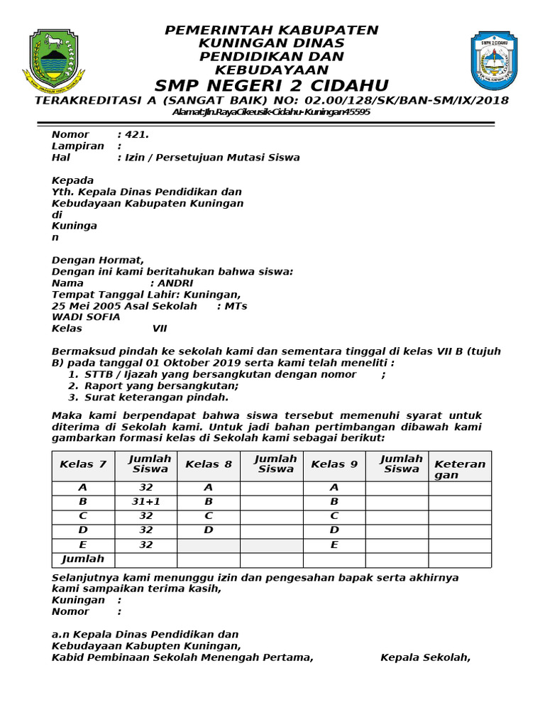 550389941-KOP-SURAT-SMP | PDF